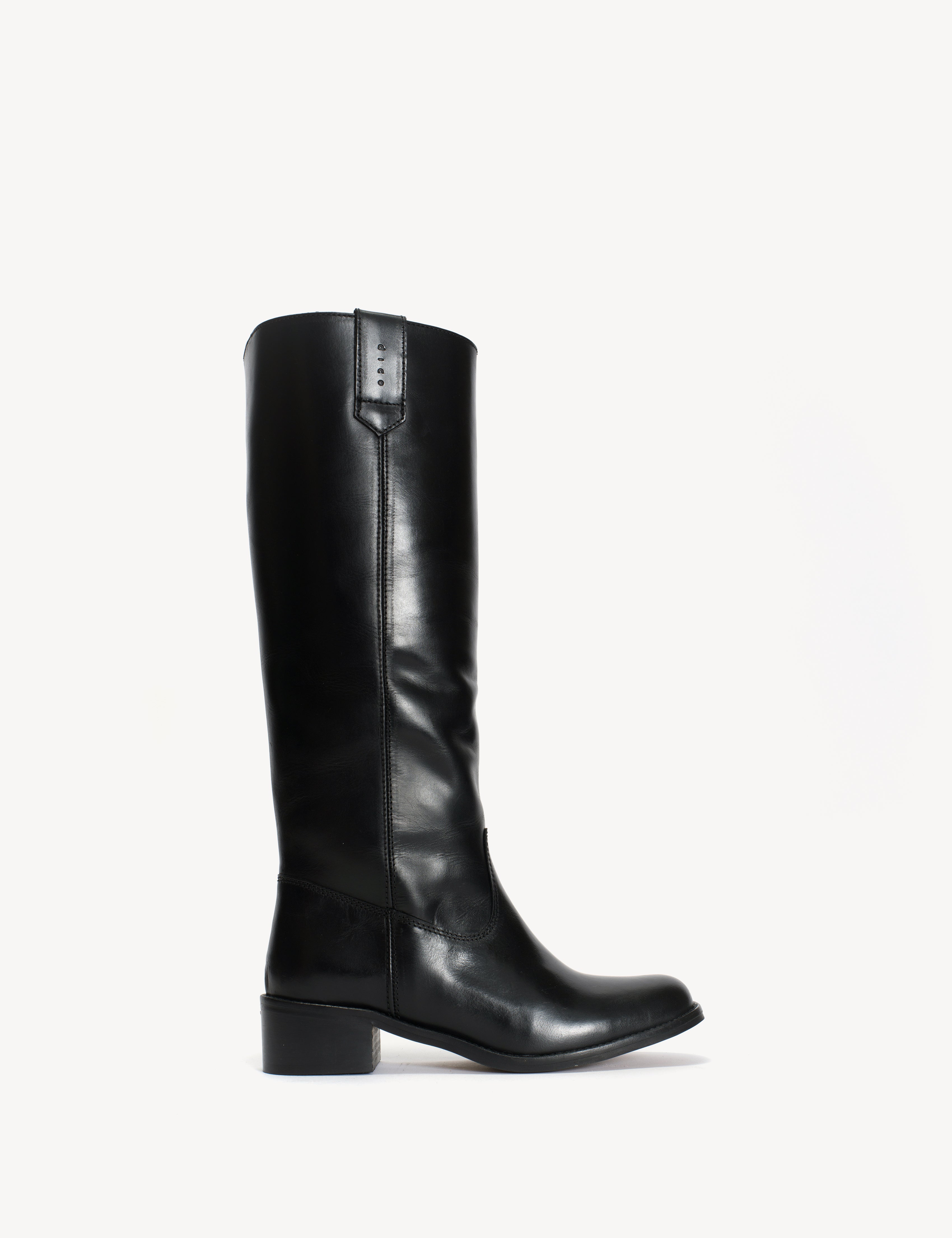Ann Gaucho Boot In Black Texas Leather - Dico Copenhagen