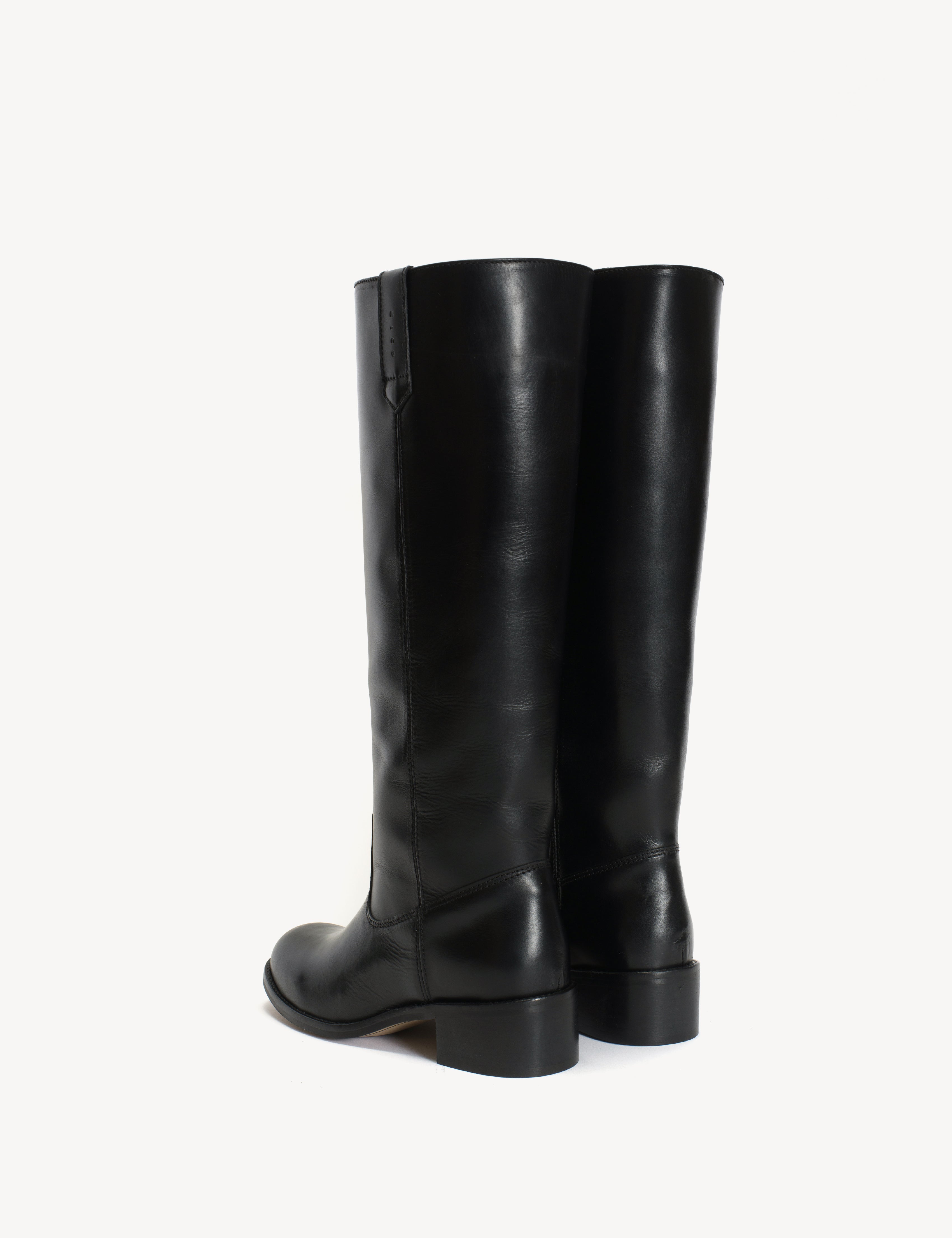 Ann Gaucho Boot In Black Texas Leather - Dico Copenhagen