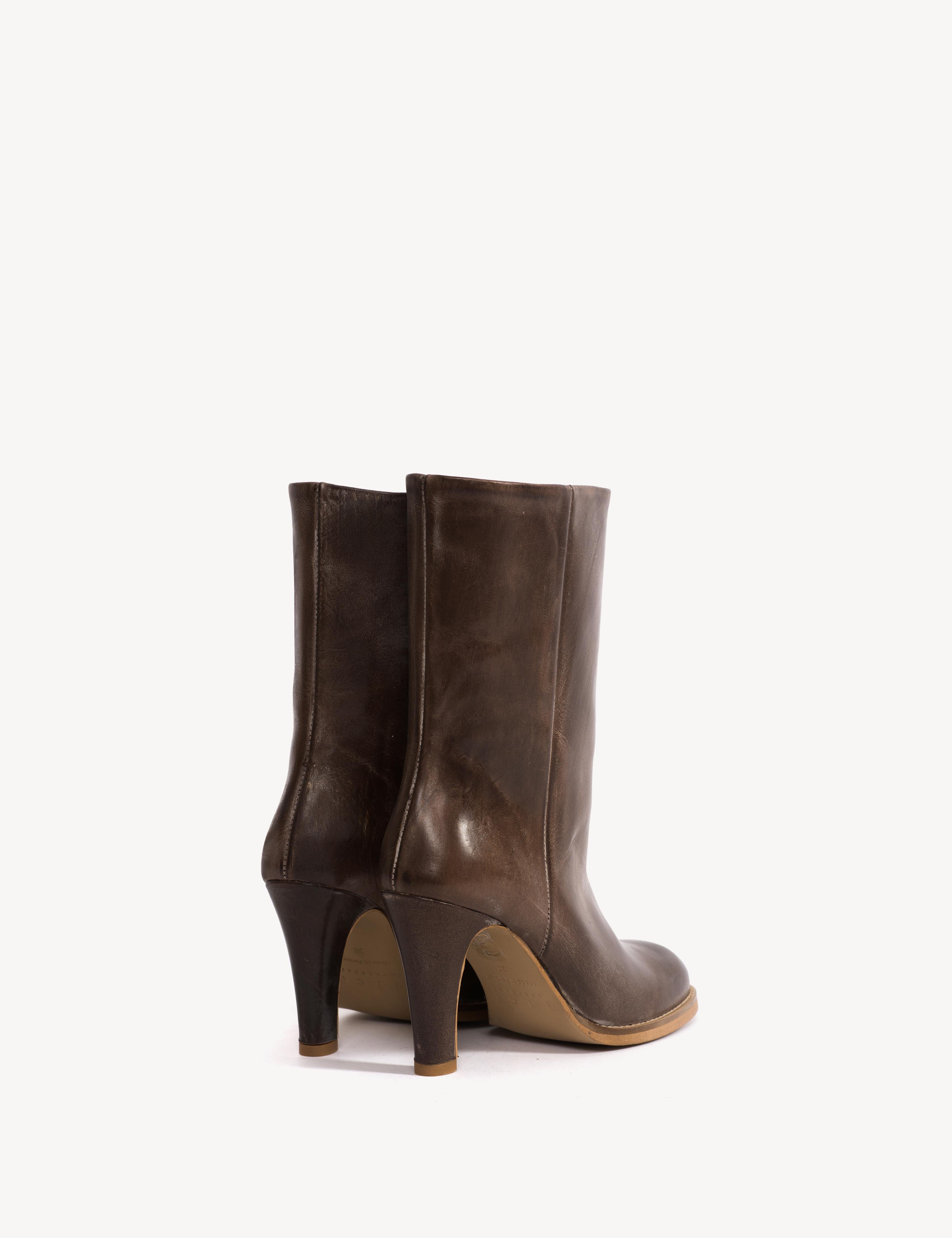Jules Boot In Dark Brown Escovado Leather - Dico Copenhagen